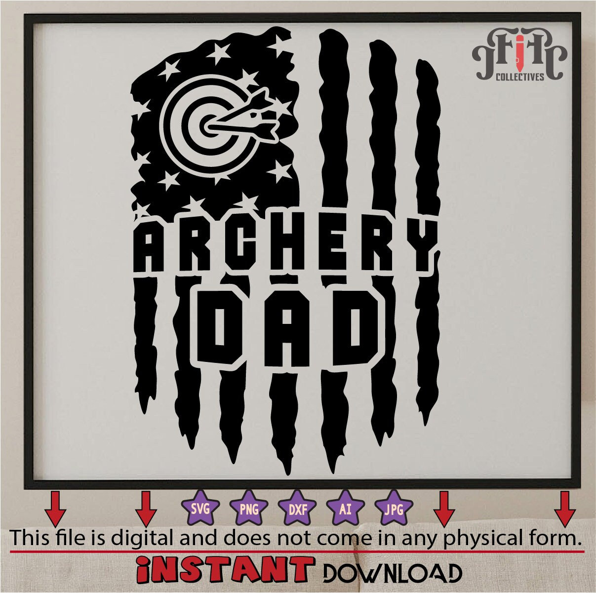 US Distressed Flag Archer Svg, US Archery Dad-cool Archer Design Png ...