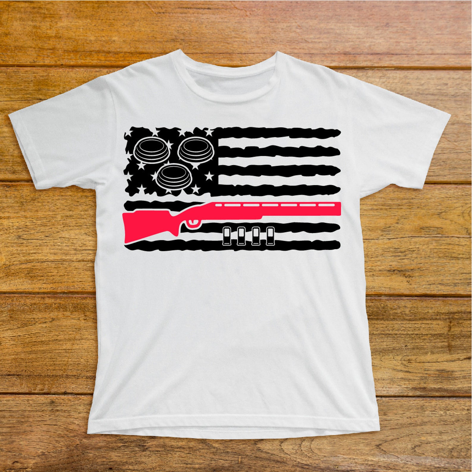 Trap Shooting USA Flag SVG, PNG, Dxf, Jpg Paper Transfer, Eps, Cut File ...