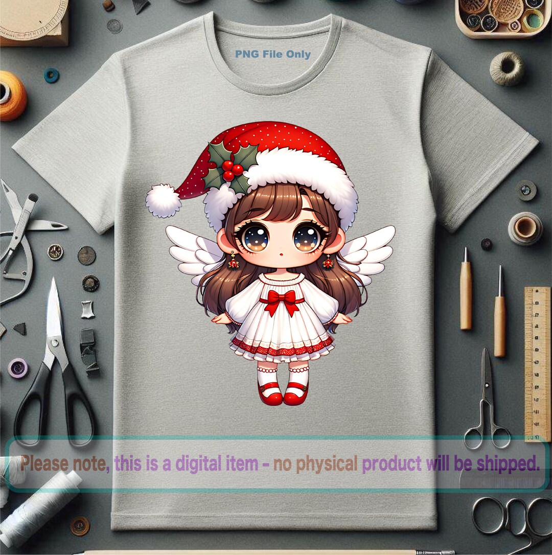 Christmas Cute Angel PNG | Adorable Holiday Angel Clipart | Instant ...