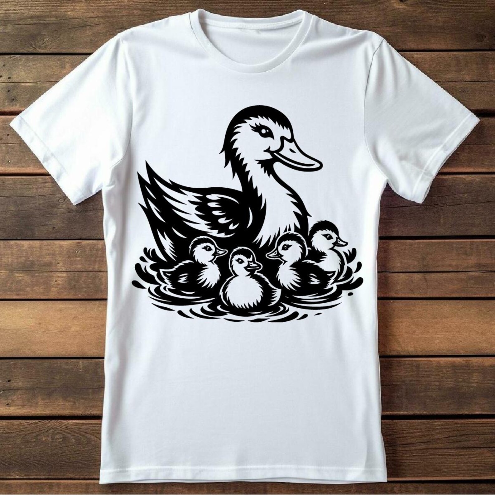 MOTHER DUCK With DUCKLINGS Svg, Duck With Ducklings Svg Files for ...