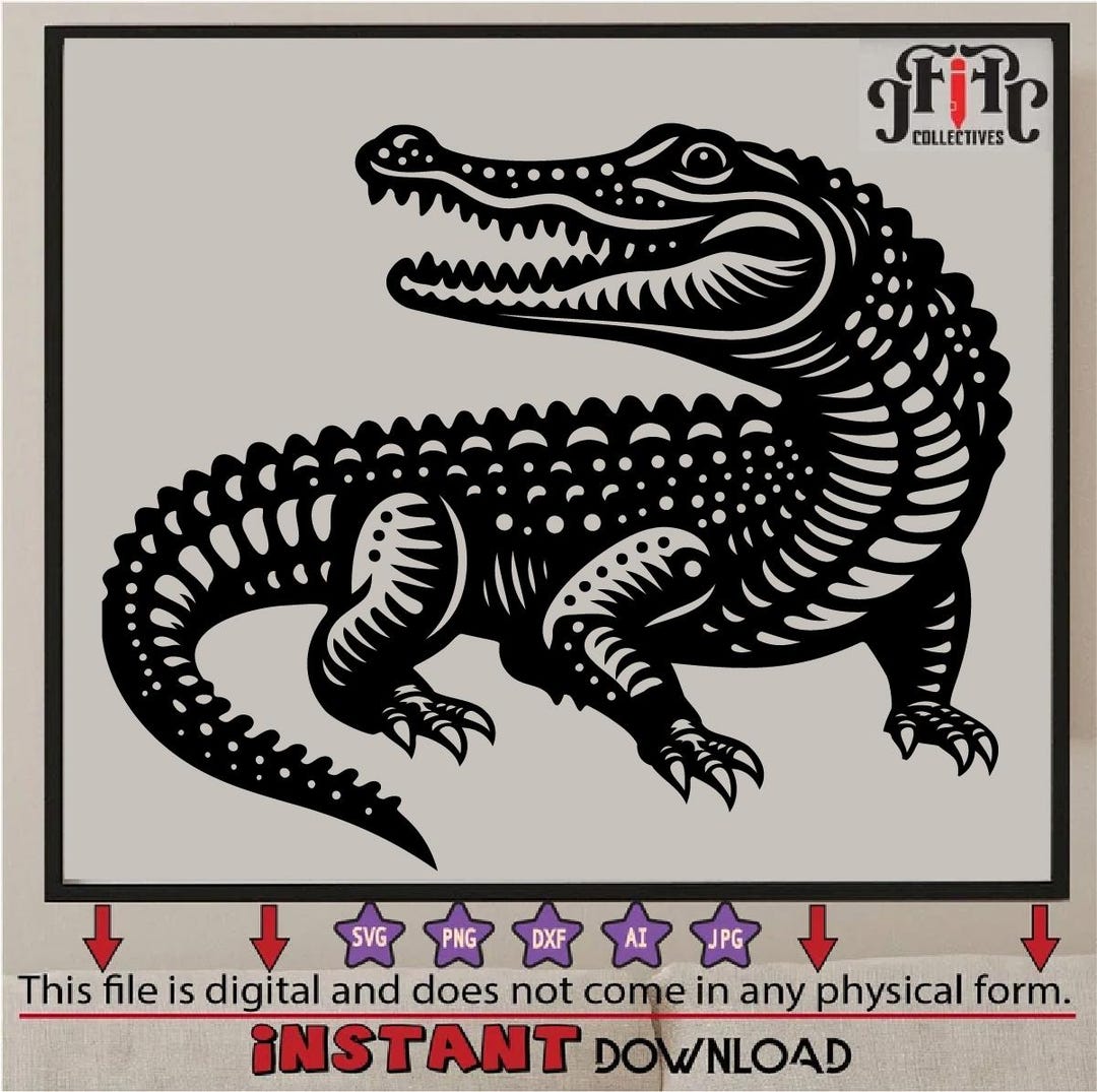 Swamp Thing's Sweet Smile: Adorable Alligator SVG for Crafting ...