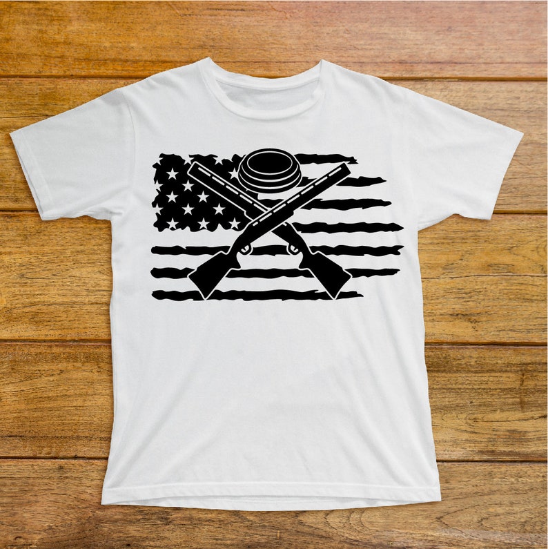 Trap Shooting USA Flag SVG, PNG, Dxf, Jpg Paper Transfer, Eps, Cut File ...