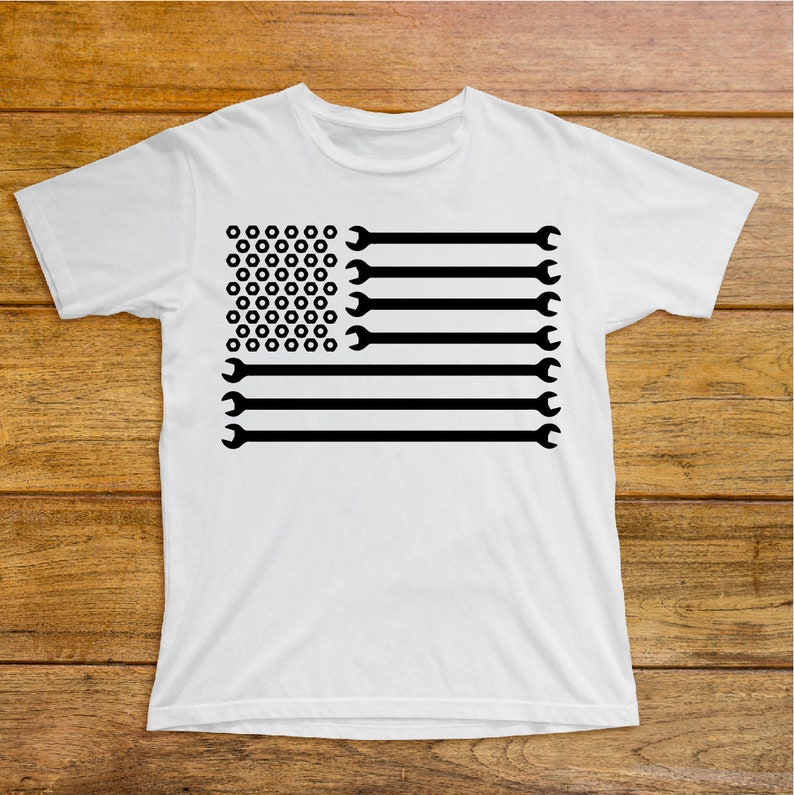 USA Wrench Flag SVG | Patriotic Tools Flag SVG | American Mechanic ...