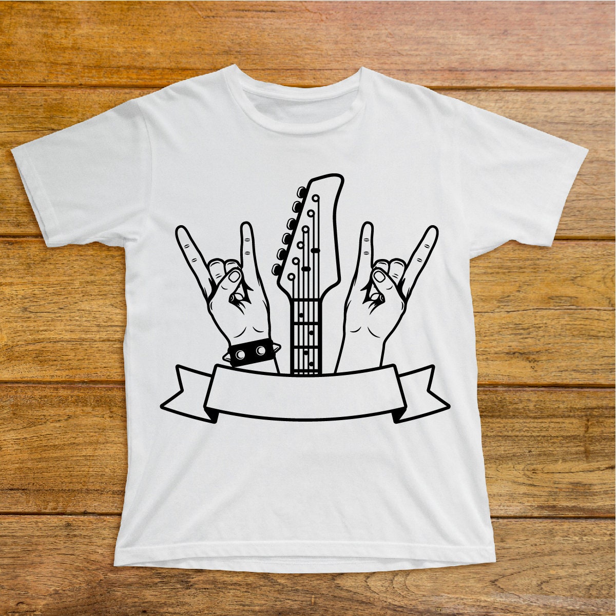 Rock and Roll Music SVG Guitar SVG Rock Hand Sign Svg Rock N Roll SVG ...