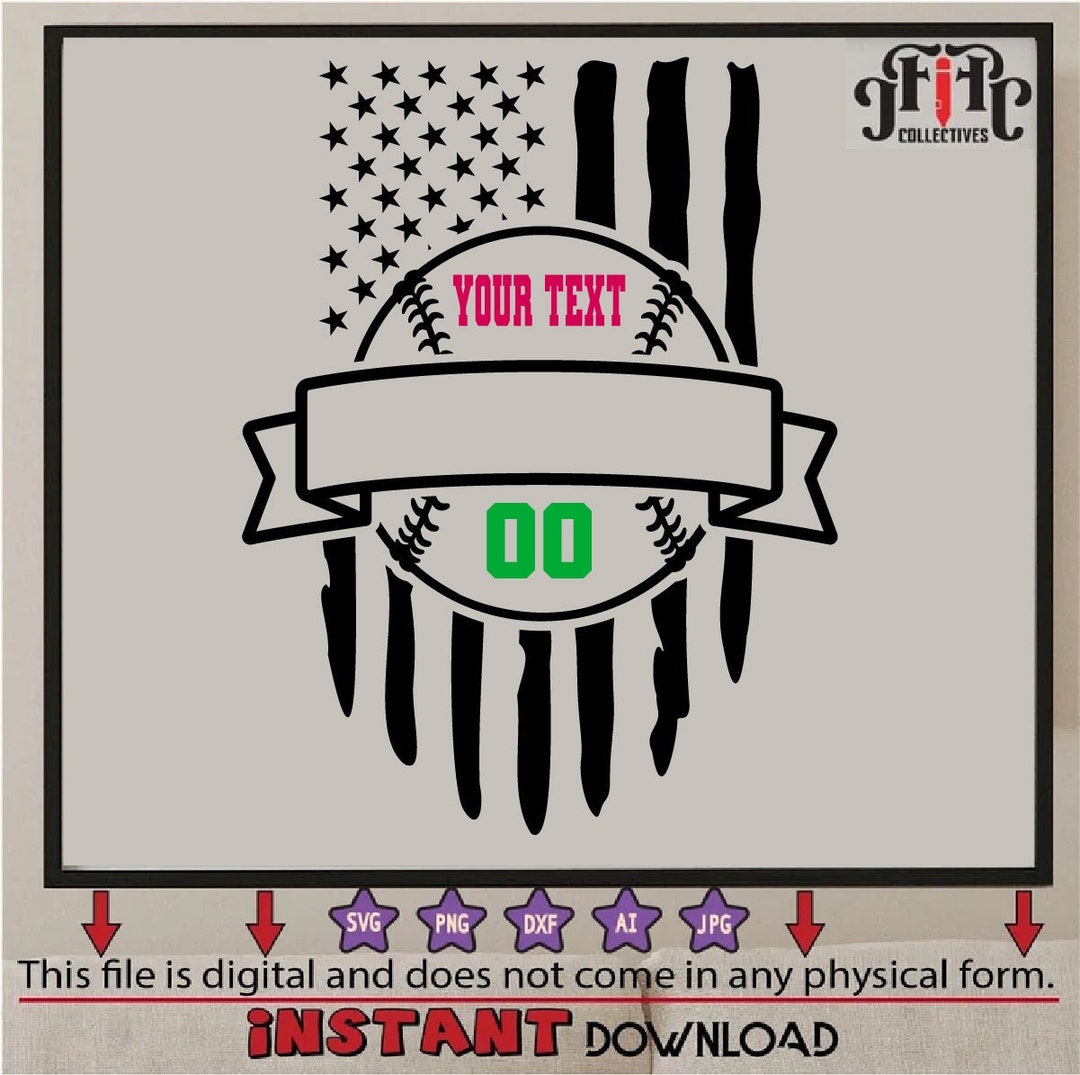 Baseball American Flag Svg, Distressed USA Baseball Flag Svg, 4th of ...