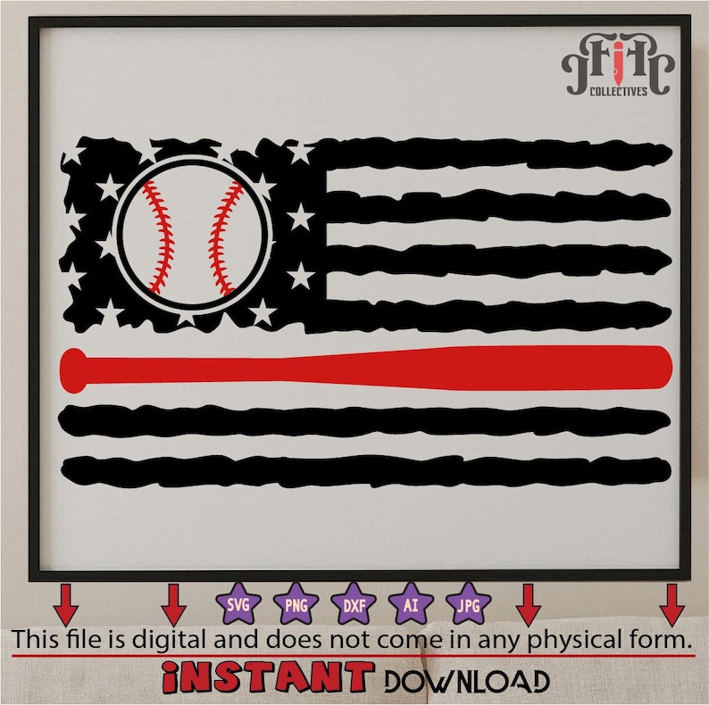 Baseball American Flag Svg, Distressed USA Baseball Flag Svg, 4th of ...