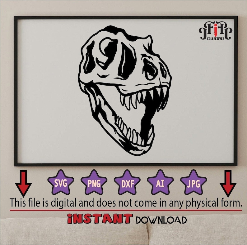 T-rex Skull SVG | Tyrannosaurus Rex SVG | Dinosaur Head SVG | Dino Svg ...