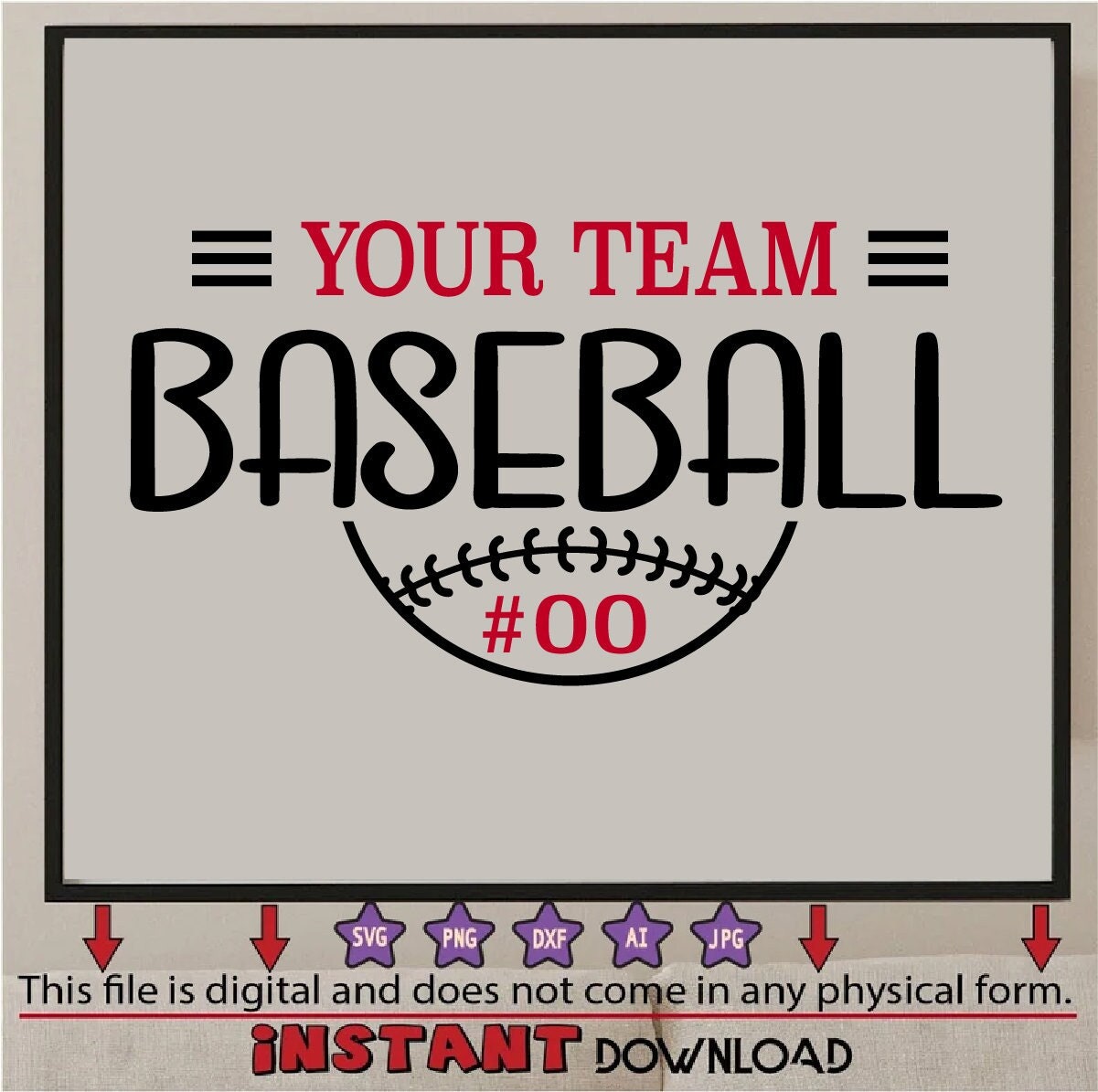 Baseball Team Template, Svg Png Dxf Eps, Team Shirts, Baseball Team PNG ...
