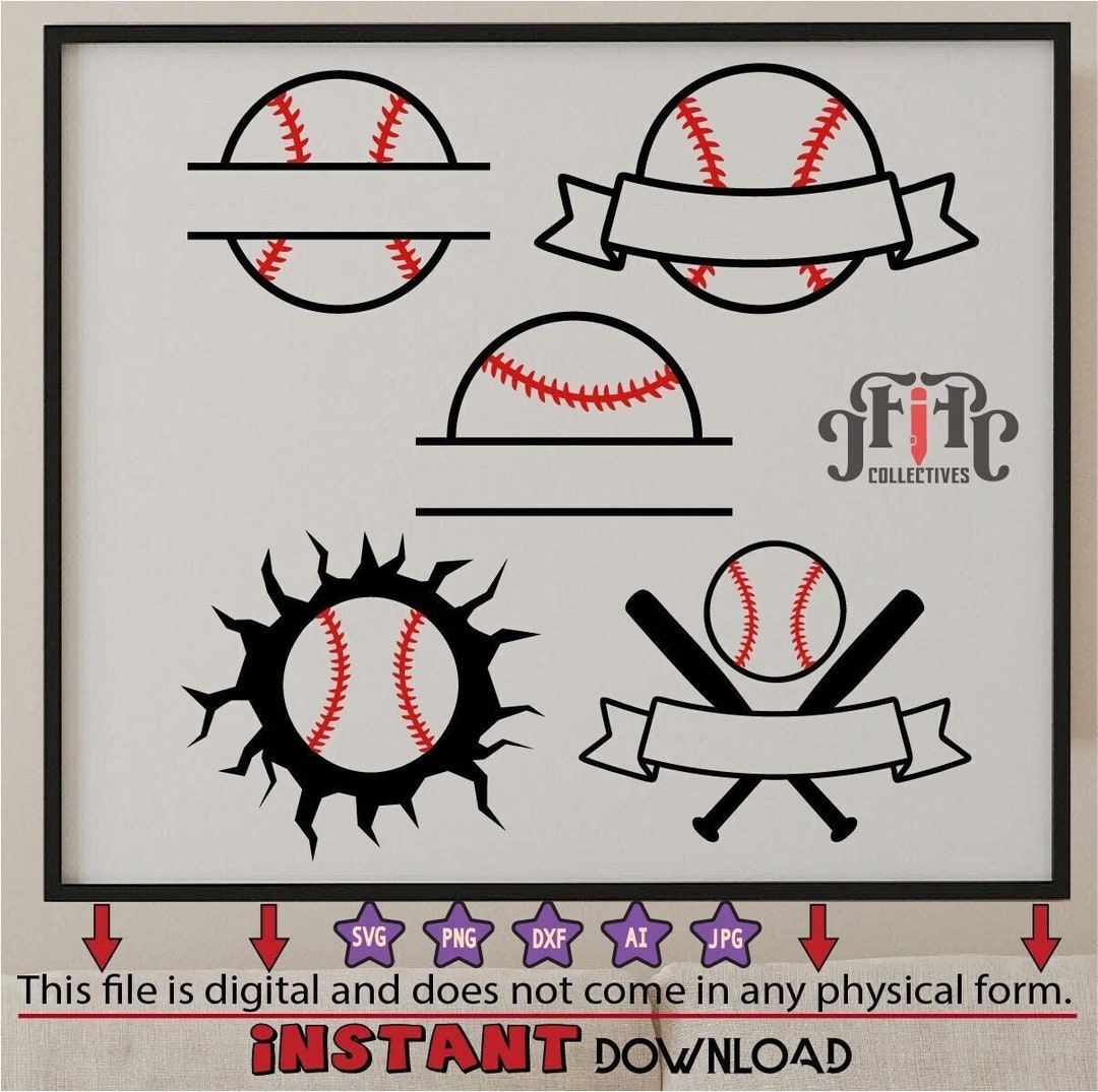 Baseball SVG Bundle, Baseball Stitches Svg, Baseball, Monogram SVG ...