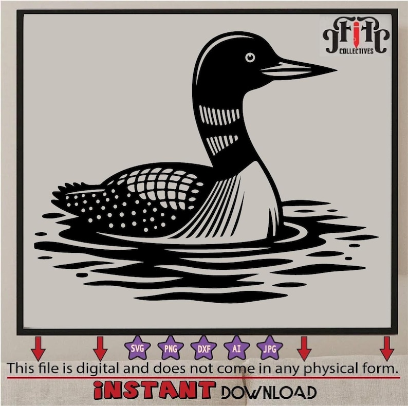 Enchanting Loon Bird in Swamp SVG: Perfect for Nature Lovers & Wildlife ...