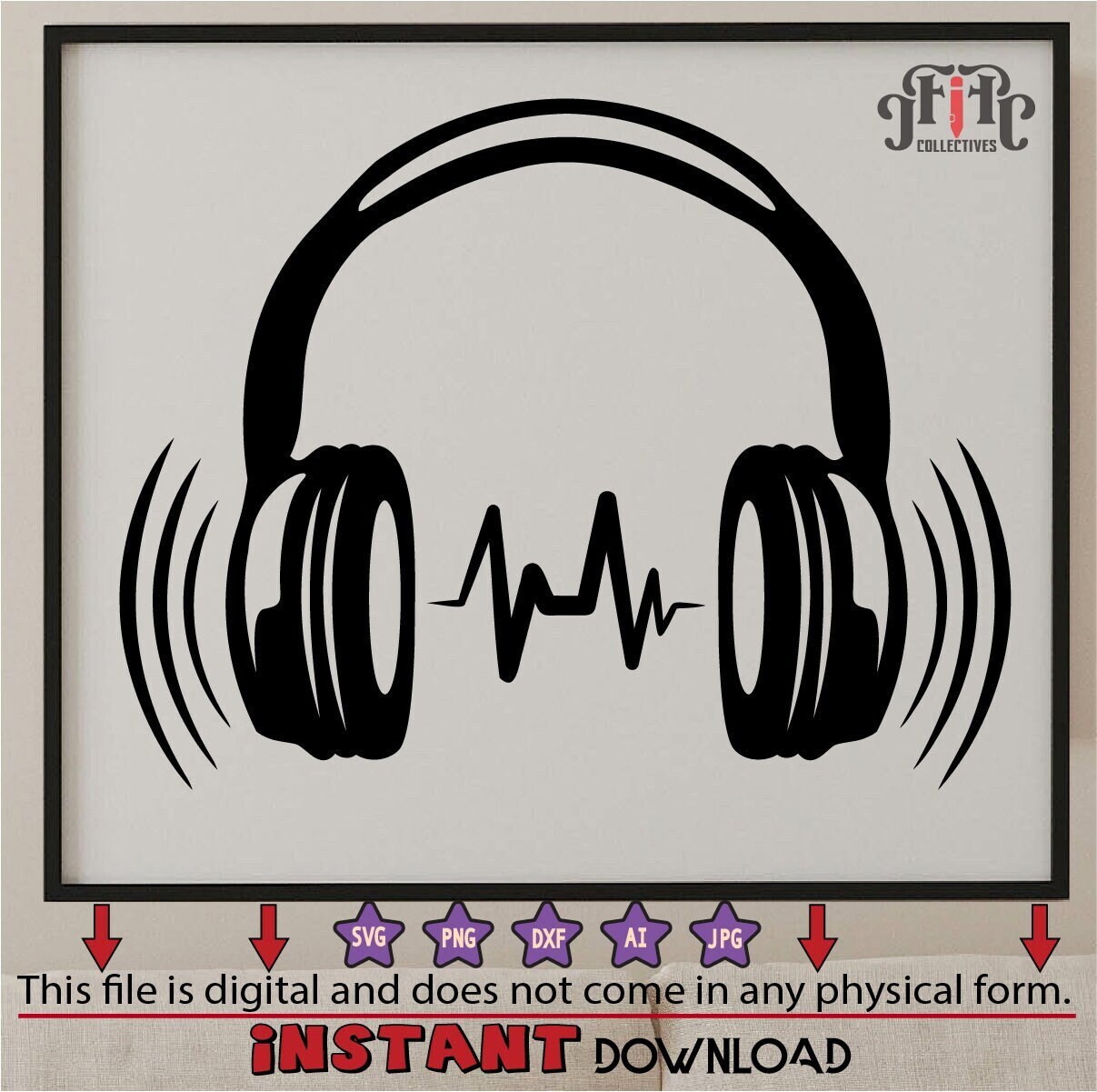 Headphones SVG | Music SVG | Loud Noise Tunes Volume Jam Sound ...