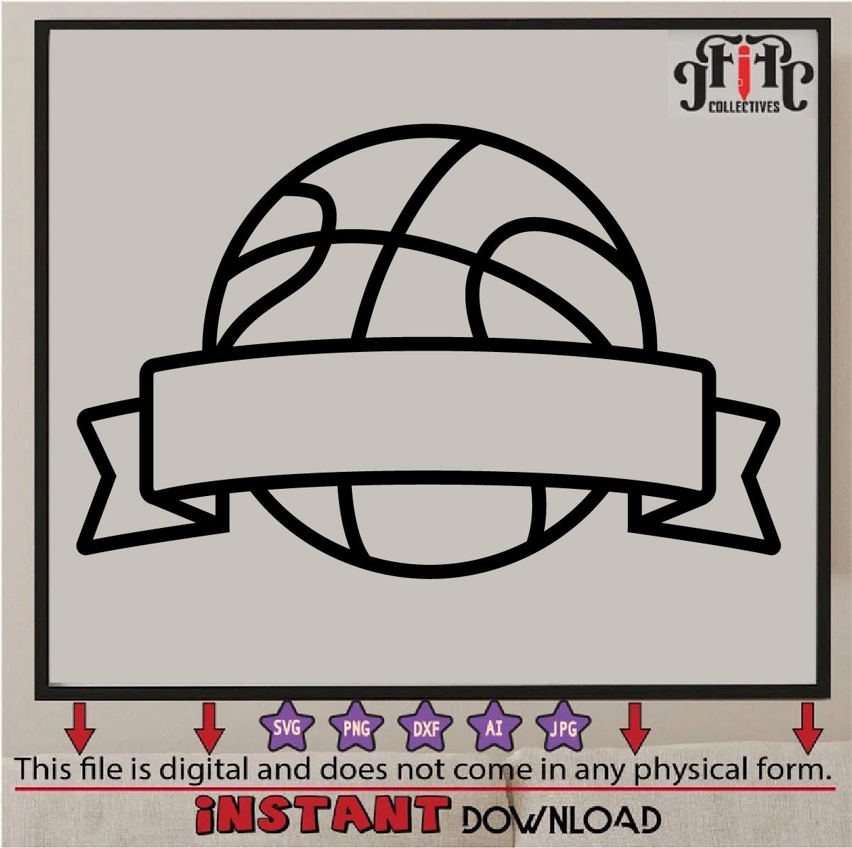 Basketball Svg, Basketball Outline, Basketball DXF, Basketball Design ...