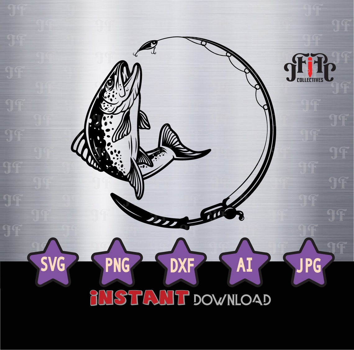 Fishing Rod Svg , Trout Fishing Svg, Trout Fish Svg, Trout Svg, Trout ...