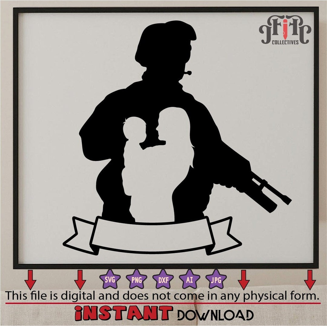Soldier Dad and This Family Svg, Soldier Dad Svg, Military Dad Svg ...
