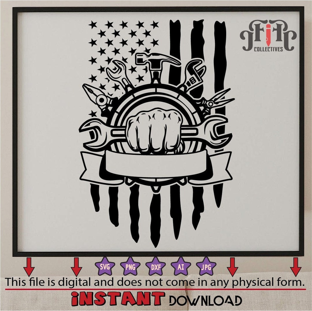 US Flag Repair Tools Svg Png , Mechanic Logo , Wrench Svg , Handyman ...