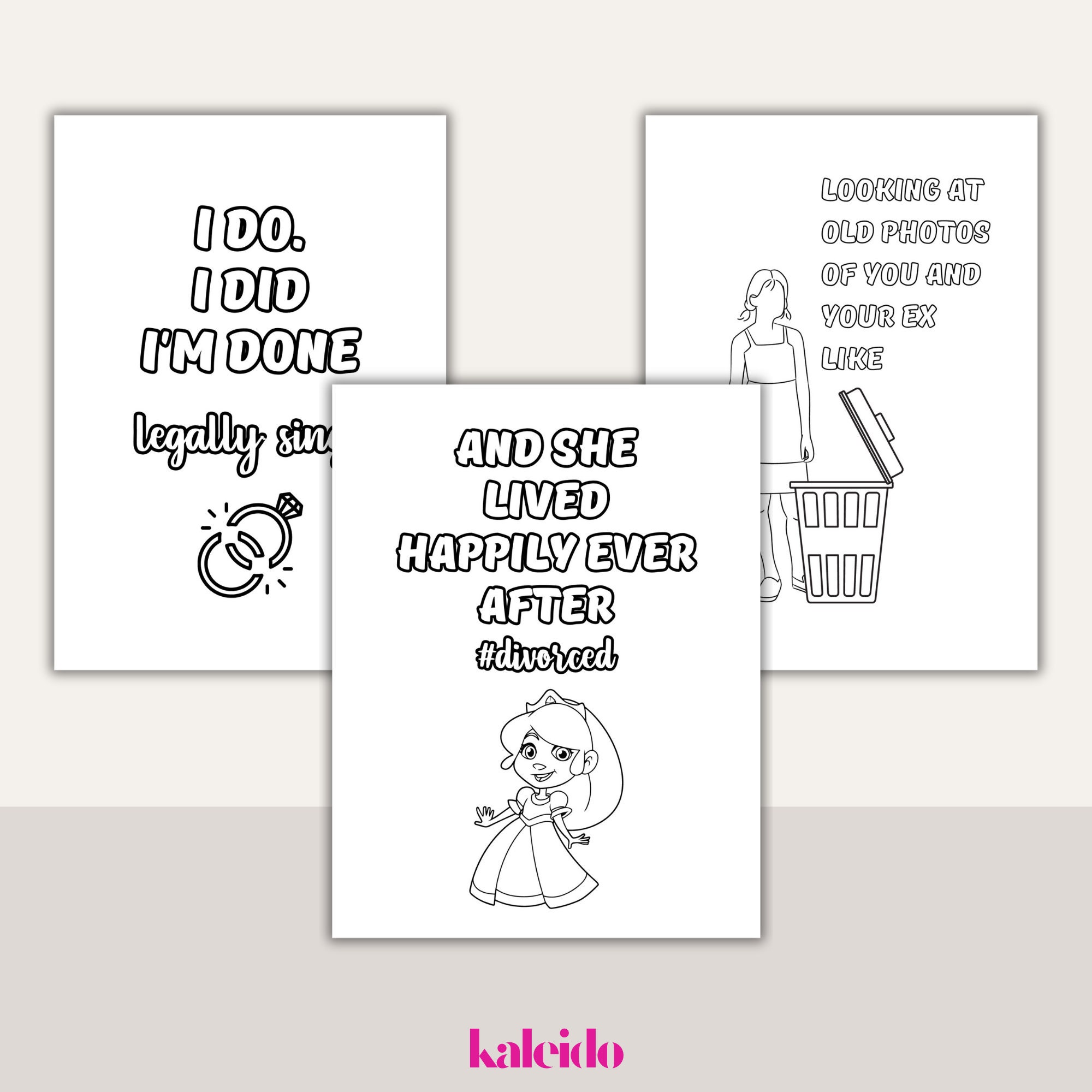 50 Coloring Pages Divorce the Funniest Way to Get Over Him Gift for ...