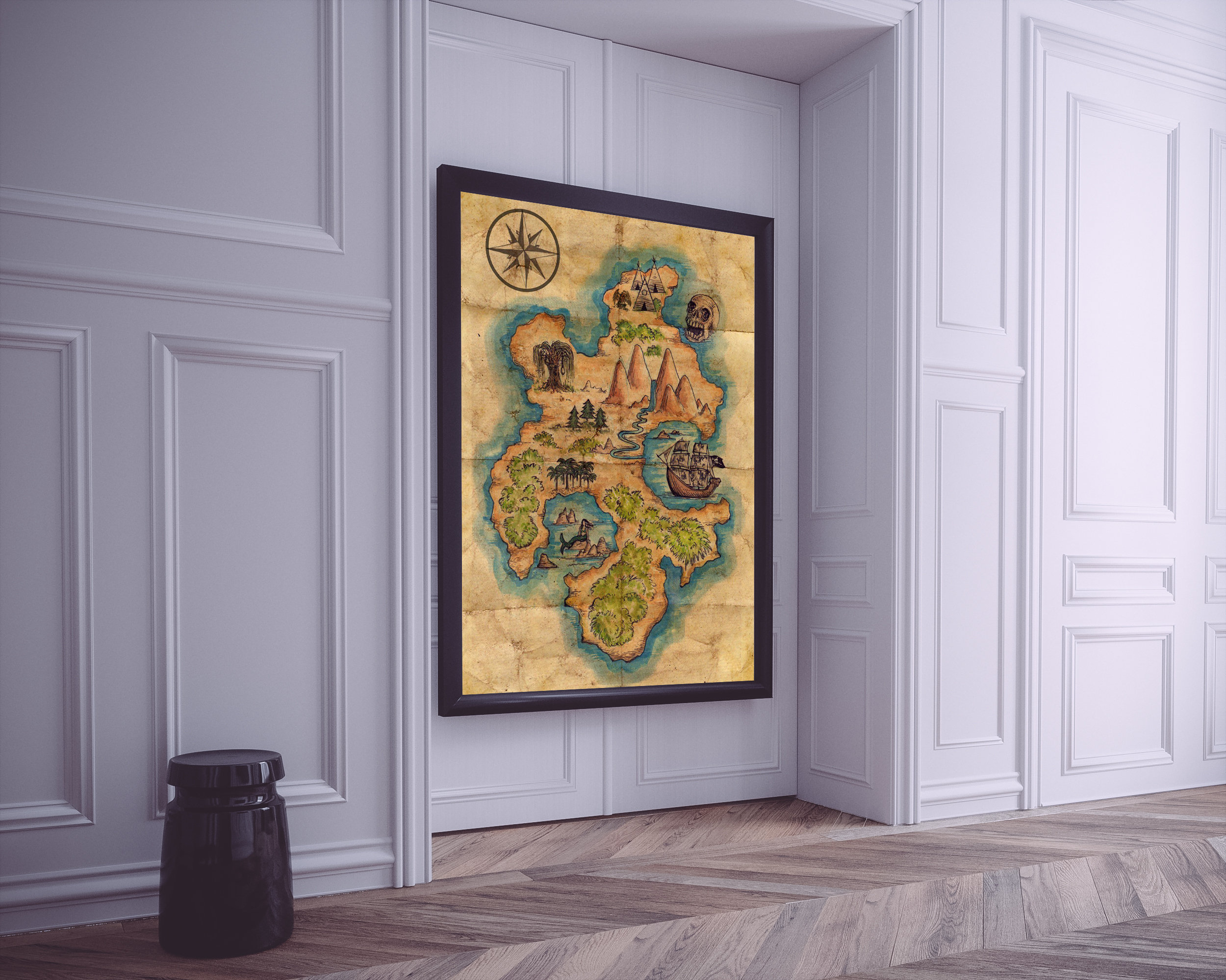 Movie Map Canvas/vintage Poster Art/movie Canvas Art/famous - Etsy