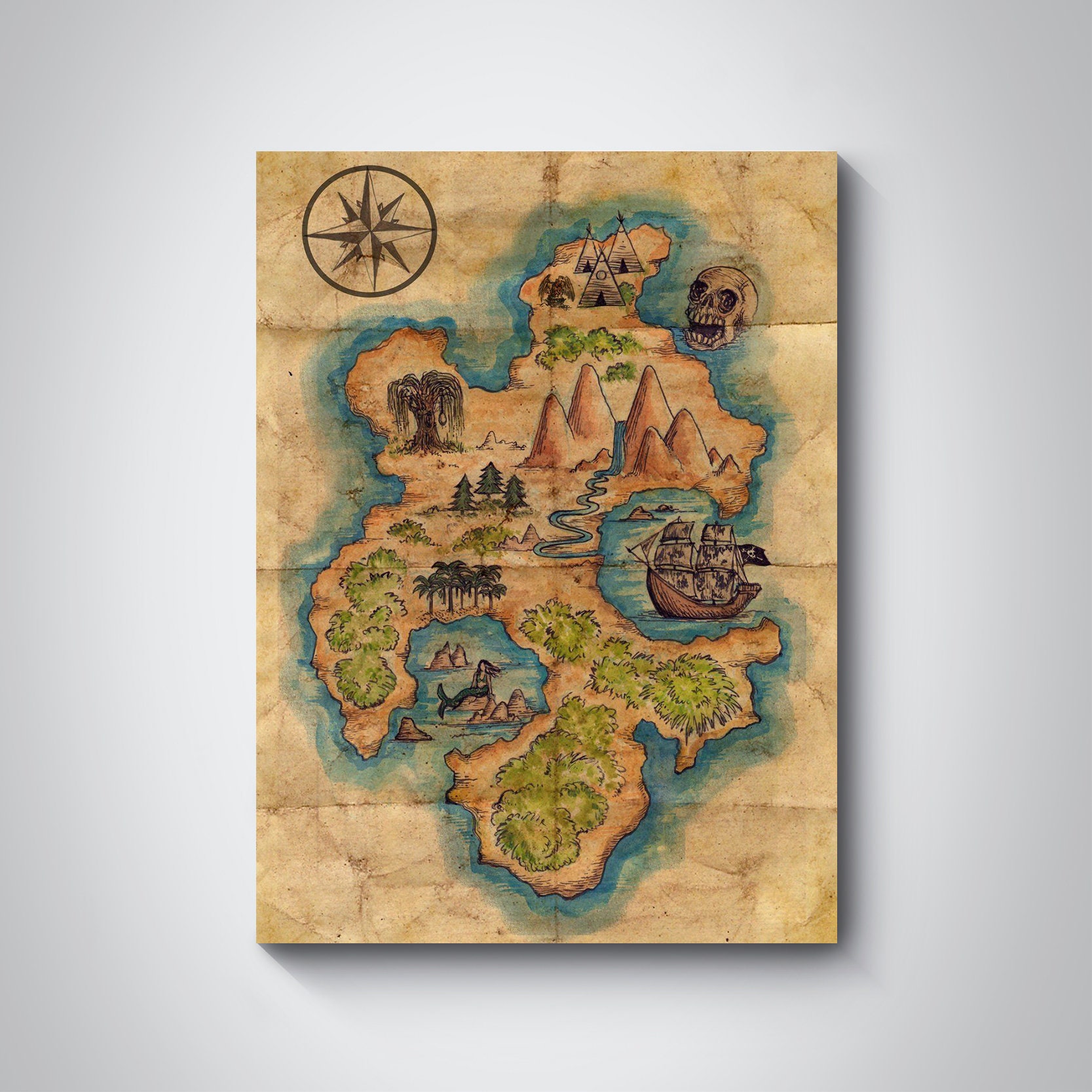 Movie Map Canvas/vintage Poster Art/movie Canvas Art/famous - Etsy