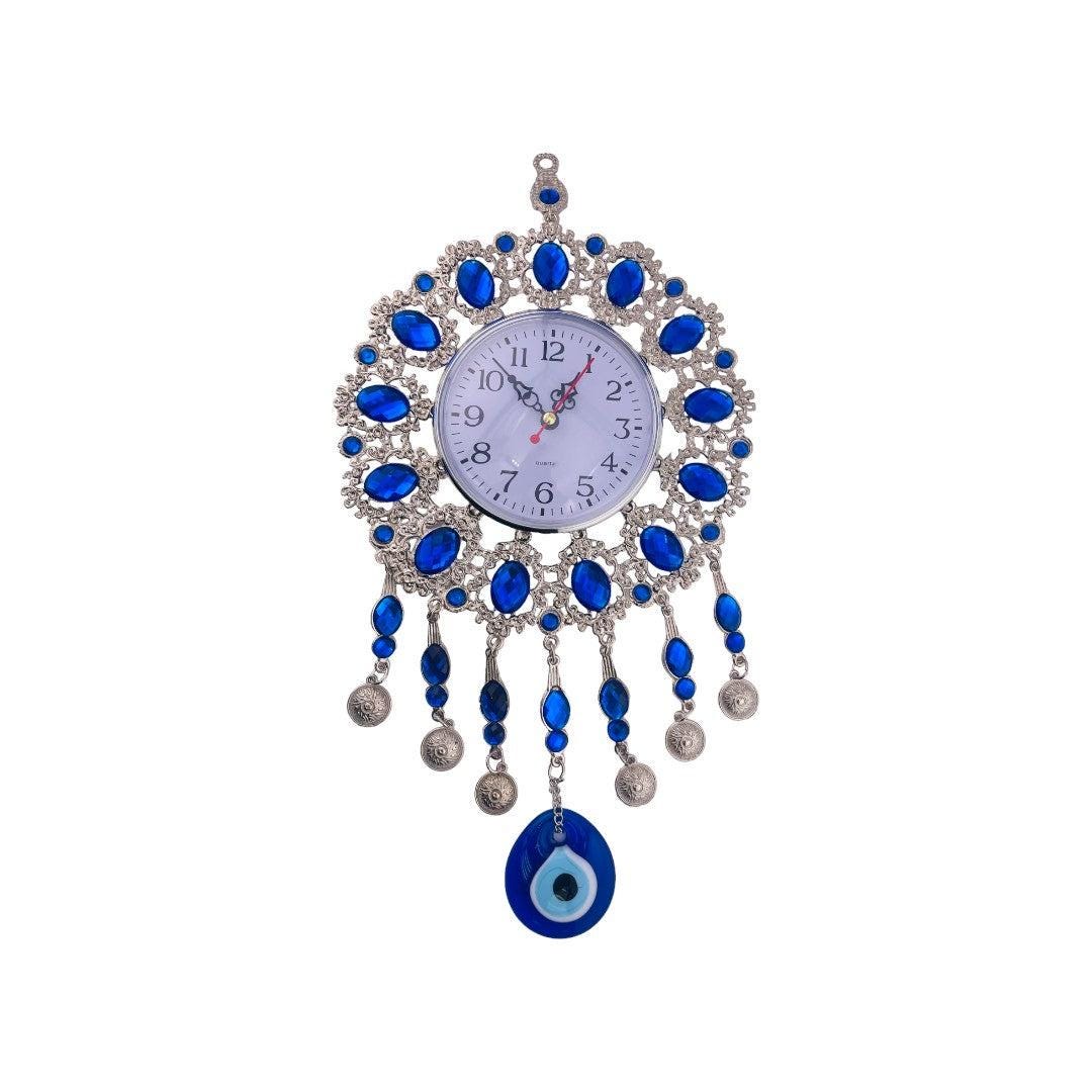 Extra Large, Silver, Evil Eye, Clock, Wall Ornament, Talisman, Home ...