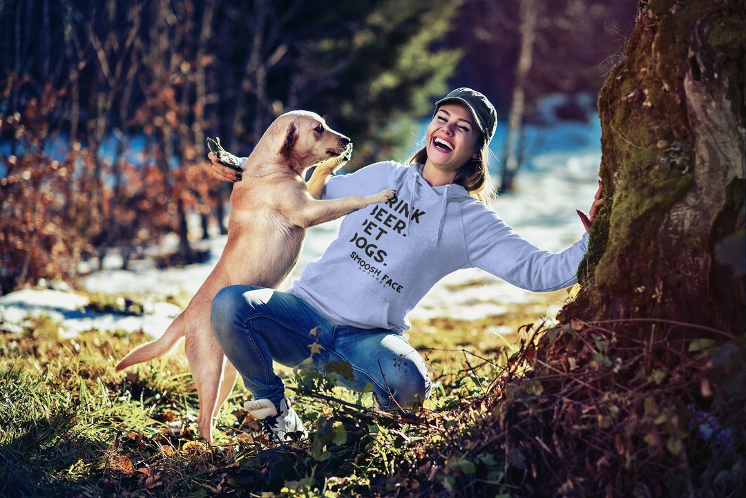 Smoosh Face Apparel "drink Beer. Pet Dogs." Hoodie - Etsy