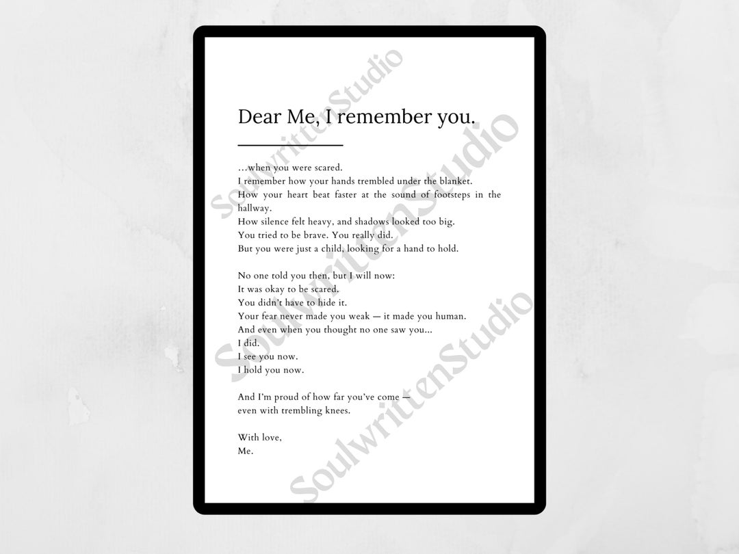 Dear Me – Printable Letter Poster - Etsy