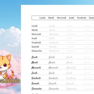 French Days of the Week Exercises for Kids 5 exercices Sur Les Jours De ...