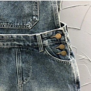 Distressed Denim Overall Mini Skirt Edgy and Versatile Fashion Piece - Etsy