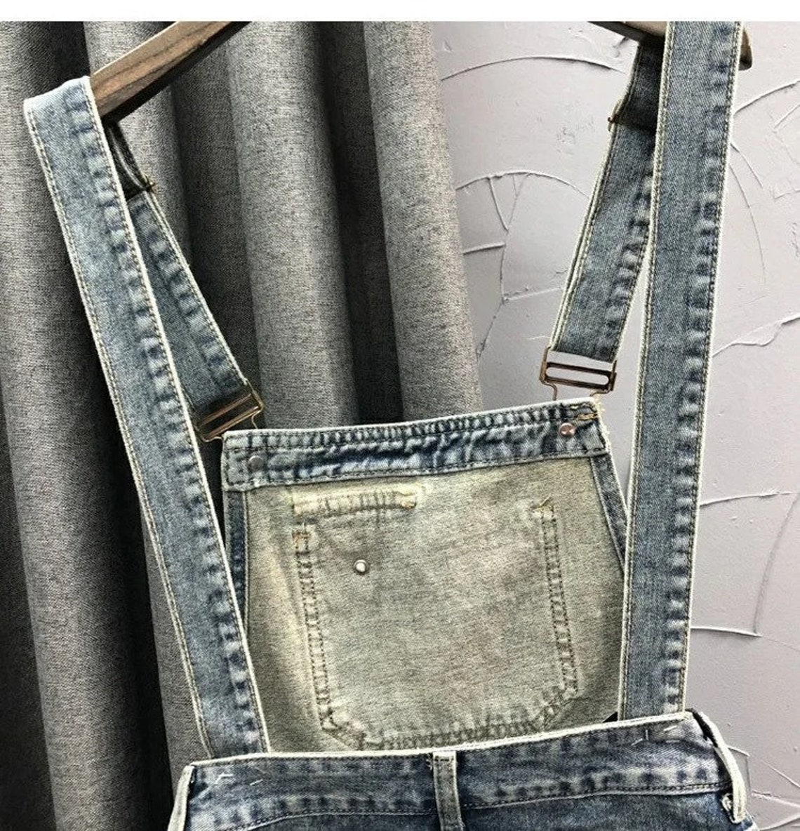 Distressed Denim Overall Mini Skirt Edgy and Versatile Fashion Piece - Etsy