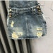Distressed Denim Overall Mini Skirt Edgy and Versatile Fashion Piece - Etsy