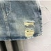 Distressed Denim Overall Mini Skirt Edgy and Versatile Fashion Piece - Etsy