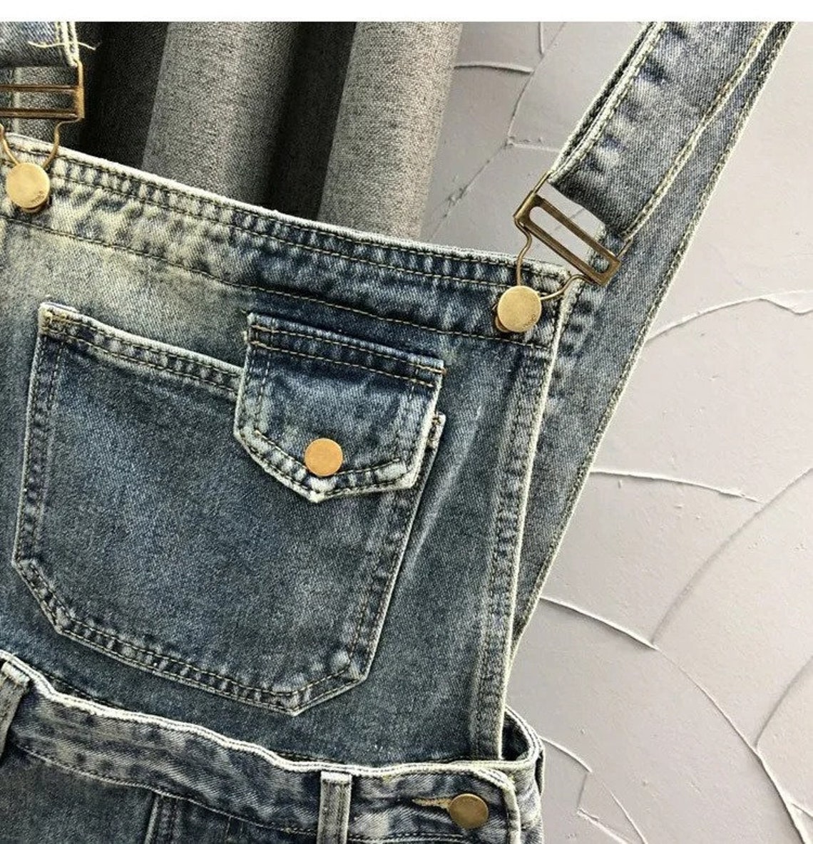 Distressed Denim Overall Mini Skirt Edgy and Versatile Fashion Piece - Etsy