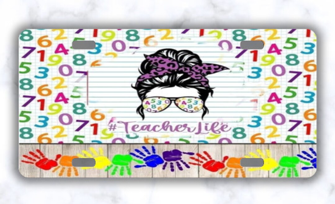 Teacher License Plate - Etsy