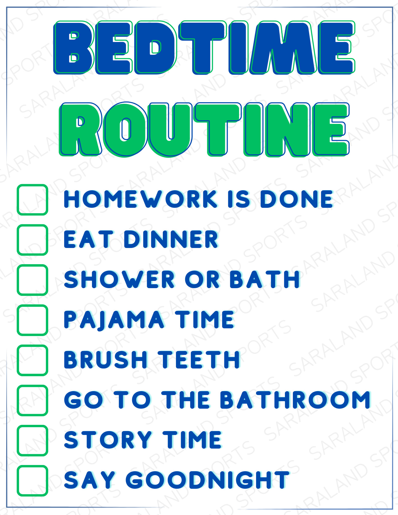 Morning and Bedtime Routine Printables: ADHD Before School and - Etsy