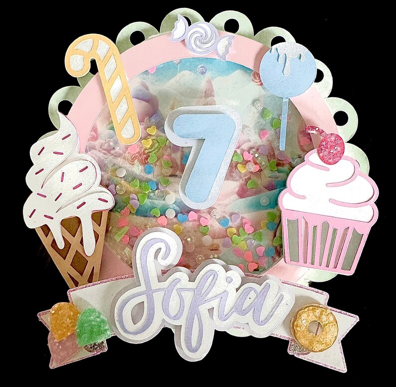 Personalized Candyland Cake Topper: Candy Theme Birthday Party - Etsy