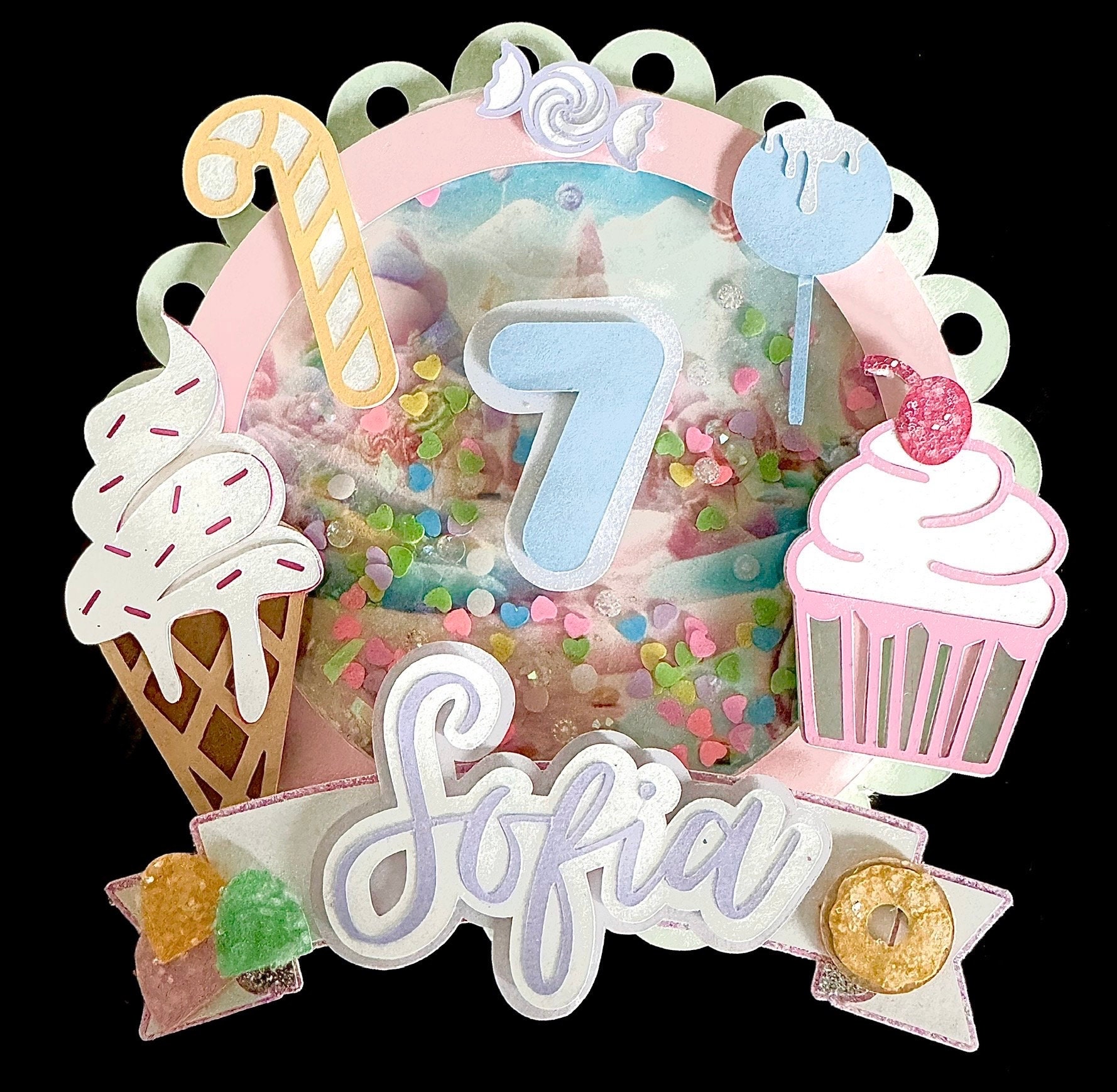 Candy Theme Cake Topper, Candyland Cake Topper, Candy Theme, Birthday ...