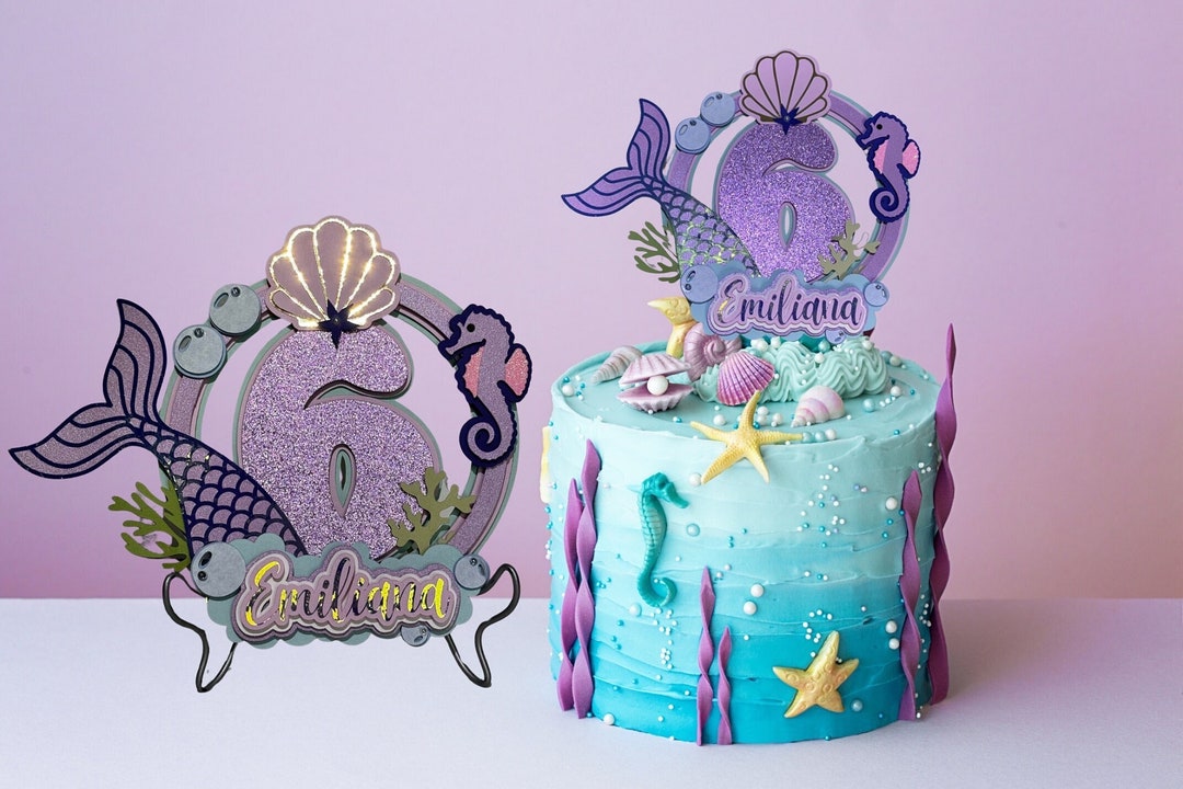 Mermaid Theme Cake Topper, Under the Sea Cake Topper, Mermaid, Under ...
