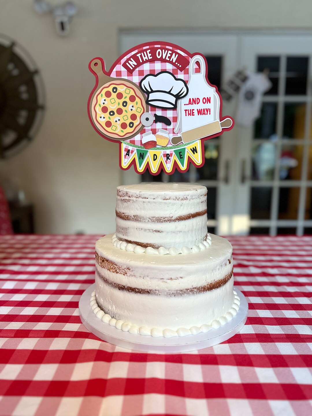 Pizza Party Cake Topper: Personalized Birthday, Baby Shower - Etsy