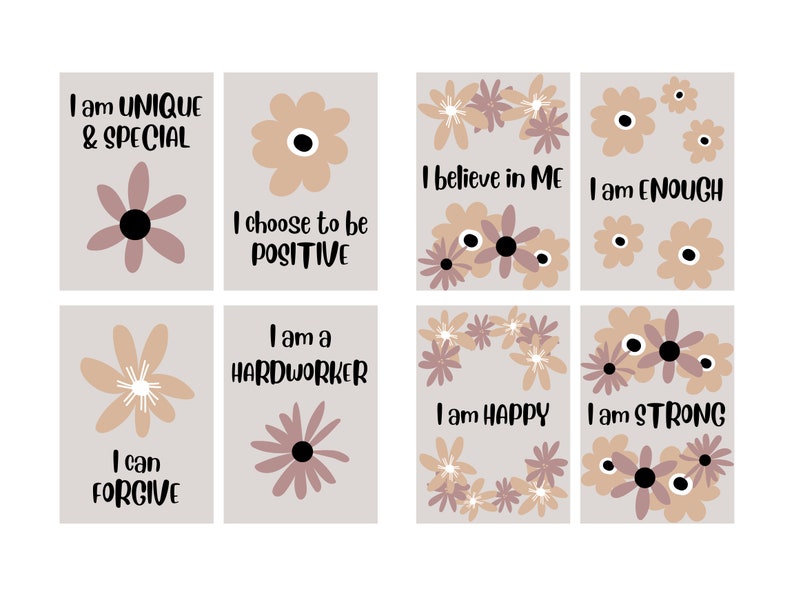 Printable Lunchbox Affirmation Cards | Set of 100 Affirmation Cards ...