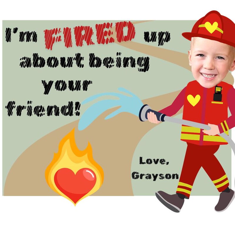 Fireman Valentine - Etsy