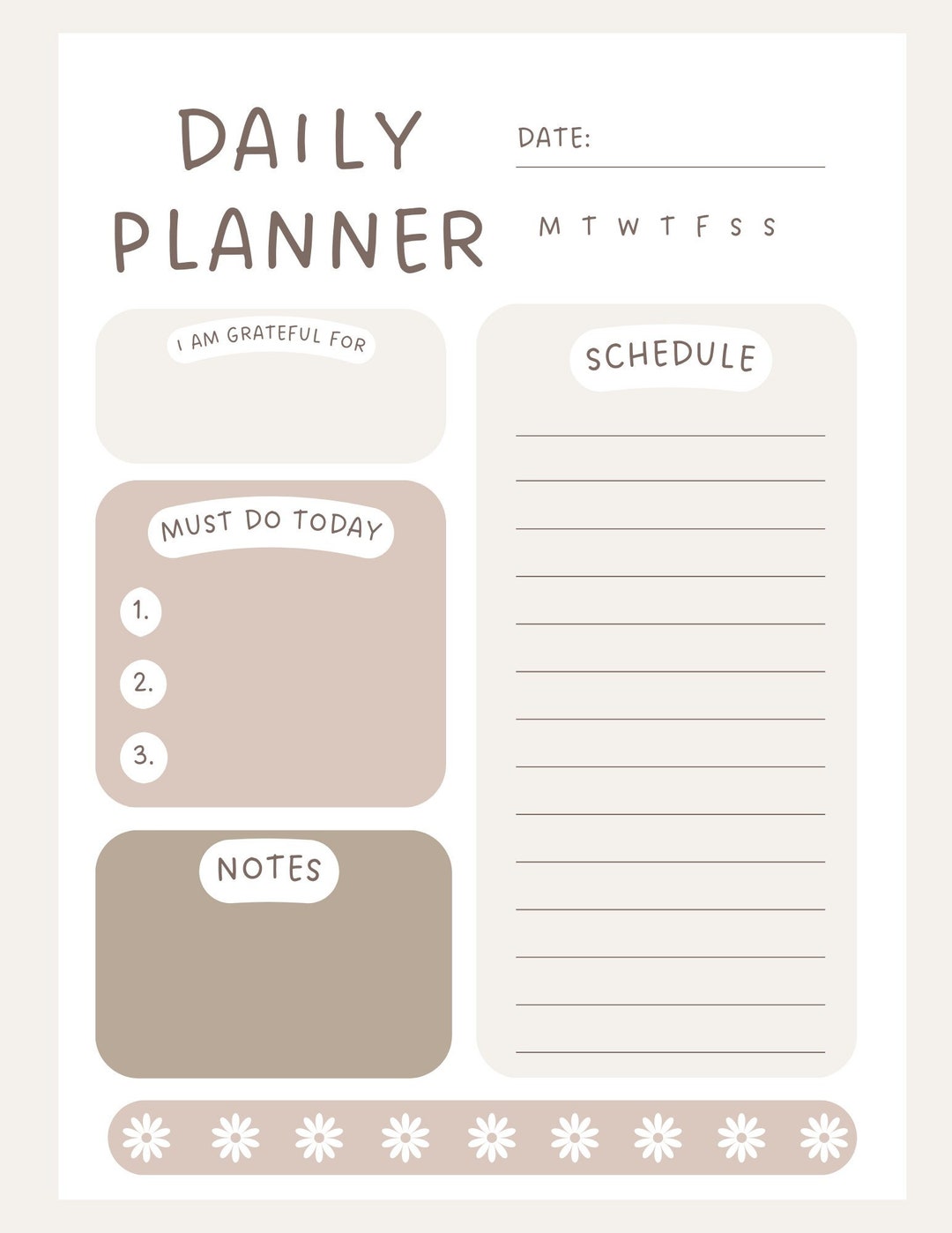 Printable Editable Planner | Daily Planner | Weekly Planner | Monthly ...