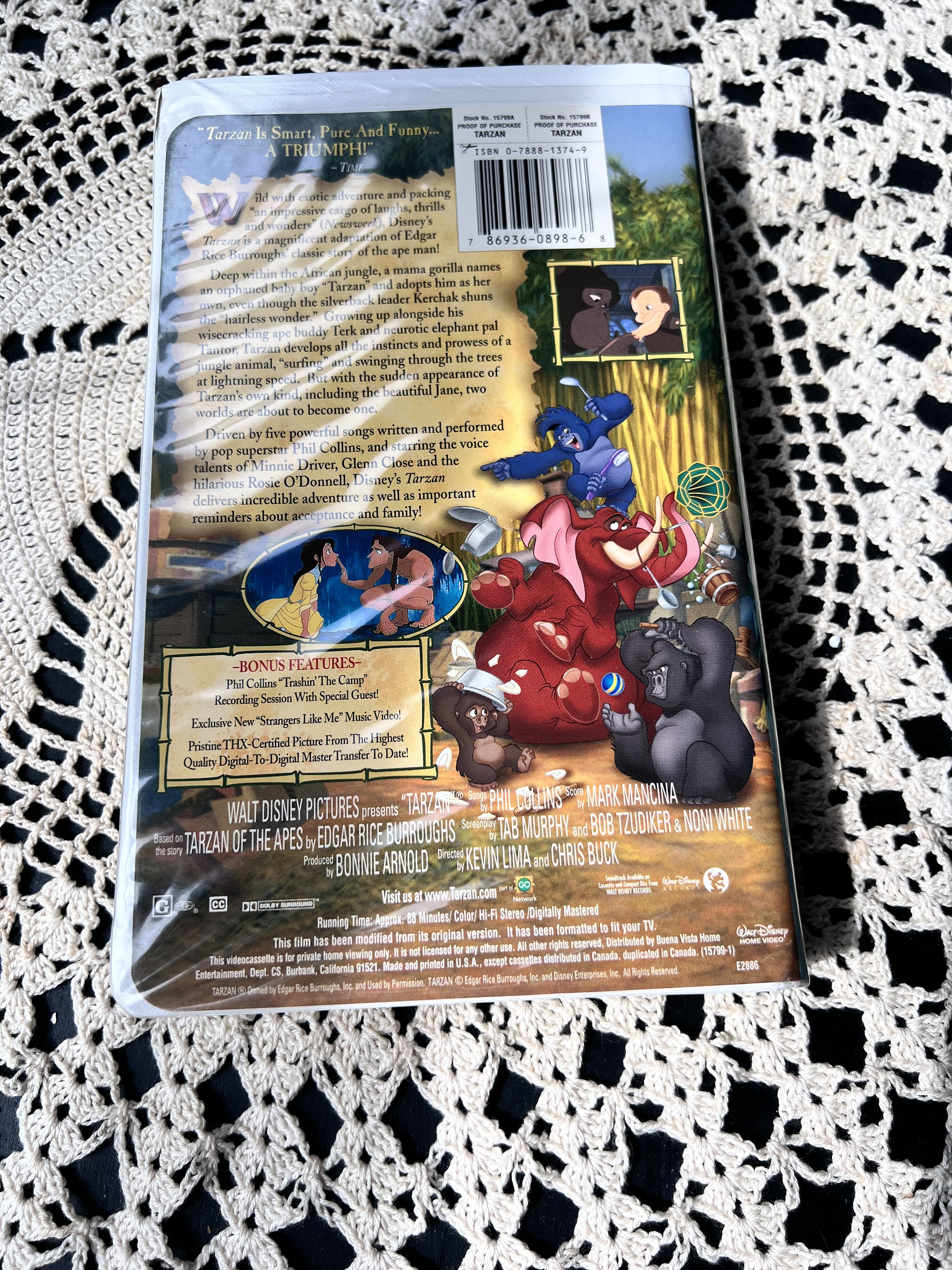 Walt Disney Tarzan VHS Movie Tape Video Vintage - Etsy