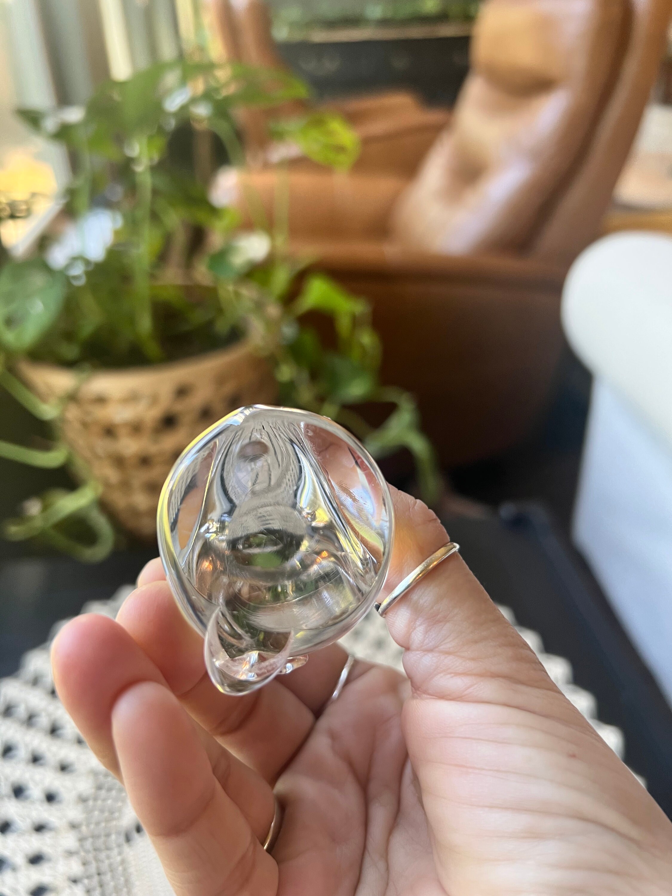 Vintage Glass Cat Figurine, Sun Catcher, Glass Cat Paperweight, Cat ...