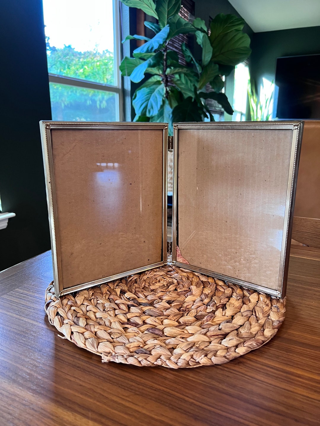 Brass Picture Double Frame Vintage 8” X 10” - Bi-fold Brass Picture - Etsy