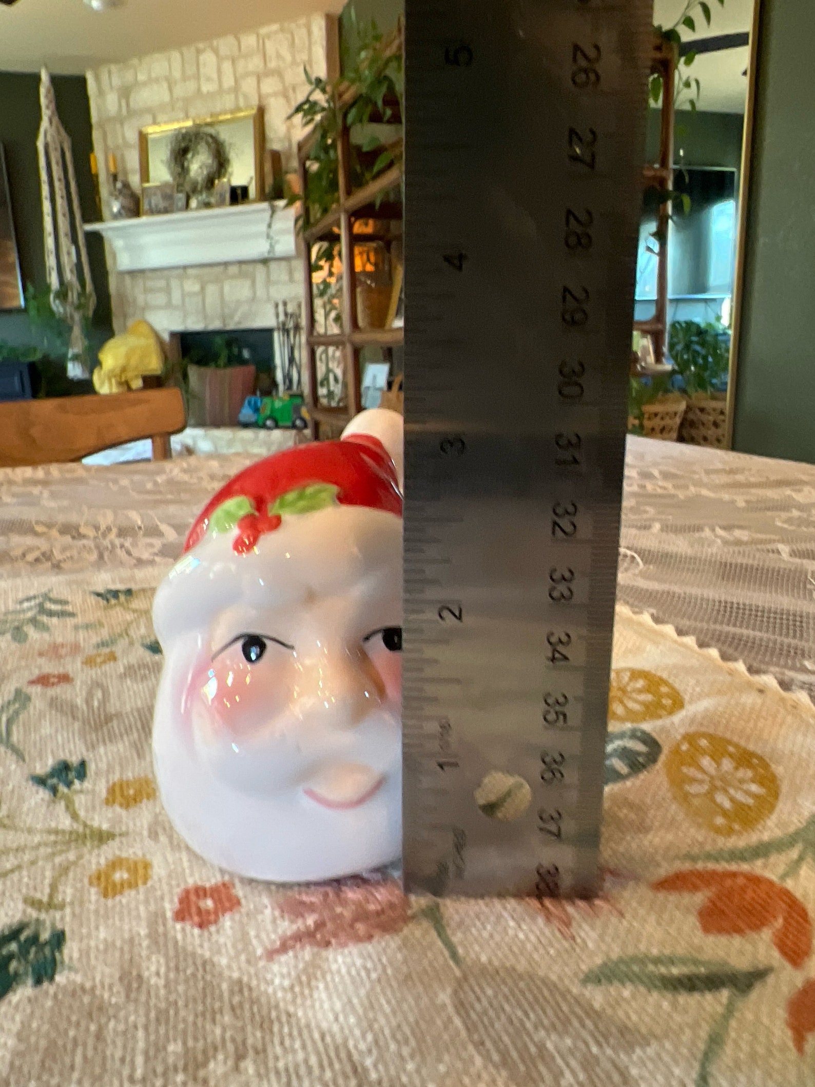 Vintage Santa Ceramic Toothpick Holder Holiday Christmas Winter Decor ...