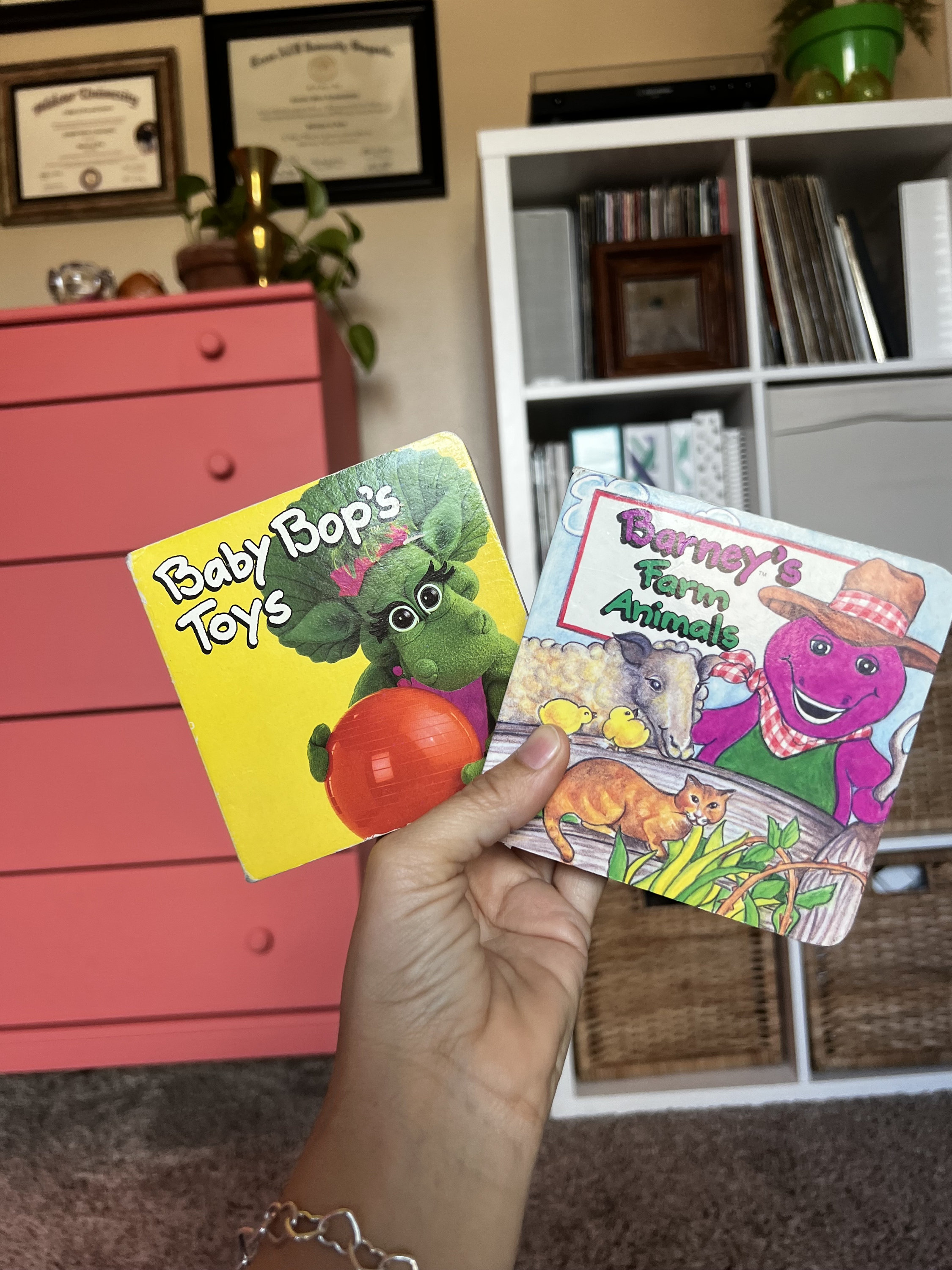 Vintage Barney Farm Animals and Baby Bops Toys Board Books 1993 Set of ...