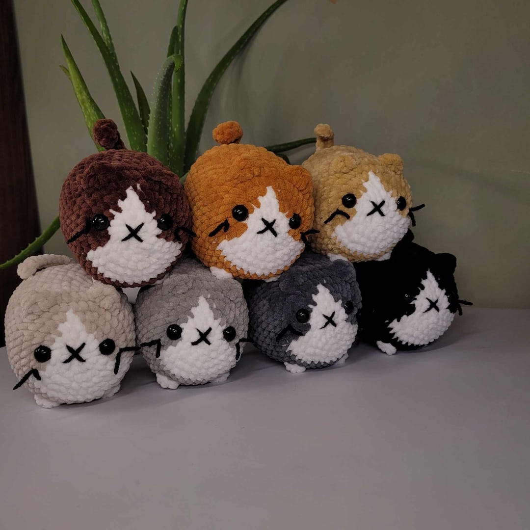 Crochet Loaf Cat Plush | Handmade, Baby Animal, Chonky, Cute Animal ...