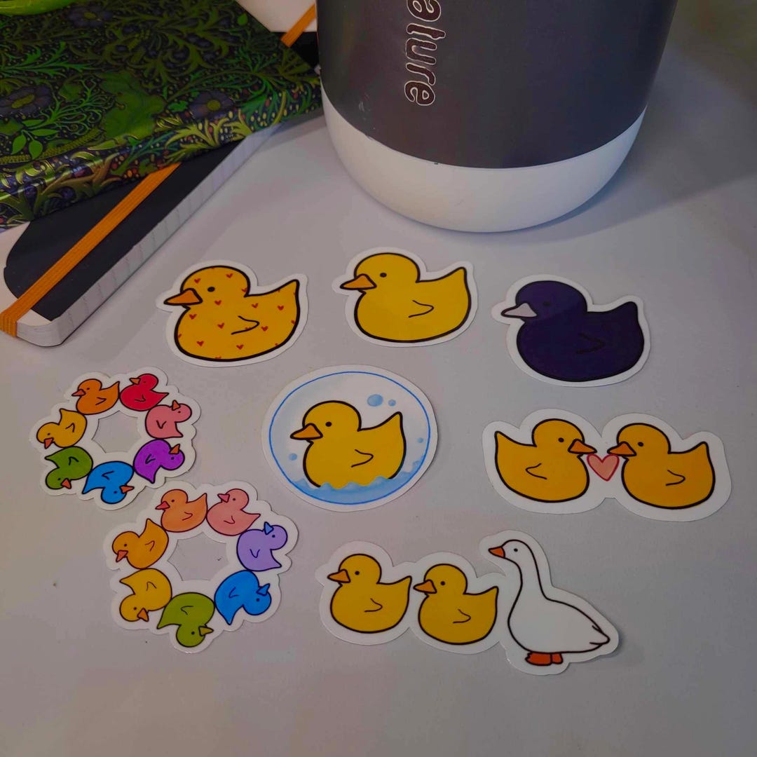 Handmade Rubber Duck Stickers | Weird, Cute Animals, Whimsical ...