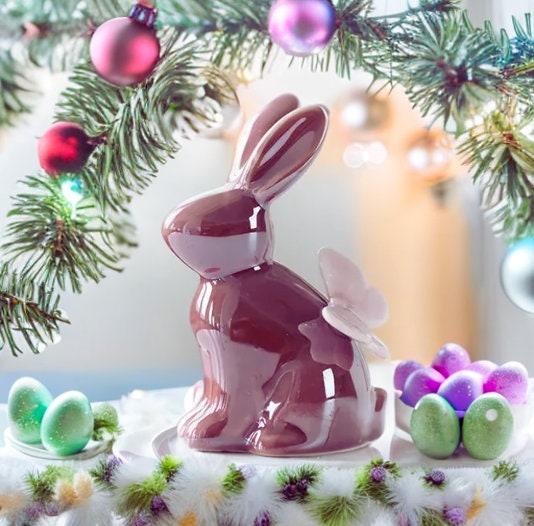 Ceramic Easter Bunny Statue Easter Decor Spring Animal Decor Bunny ...