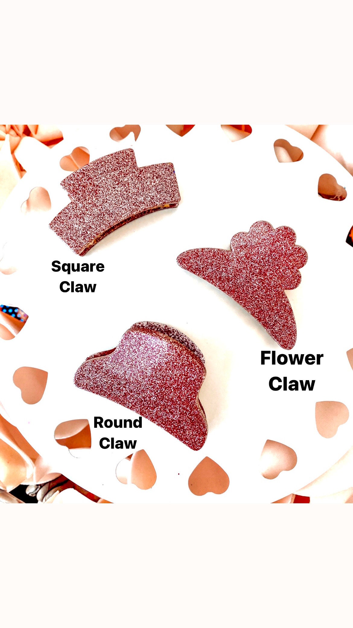 Smiley Face Claw Clip, Smiles and Flower Claw Clips, Fun Claw Clip ...