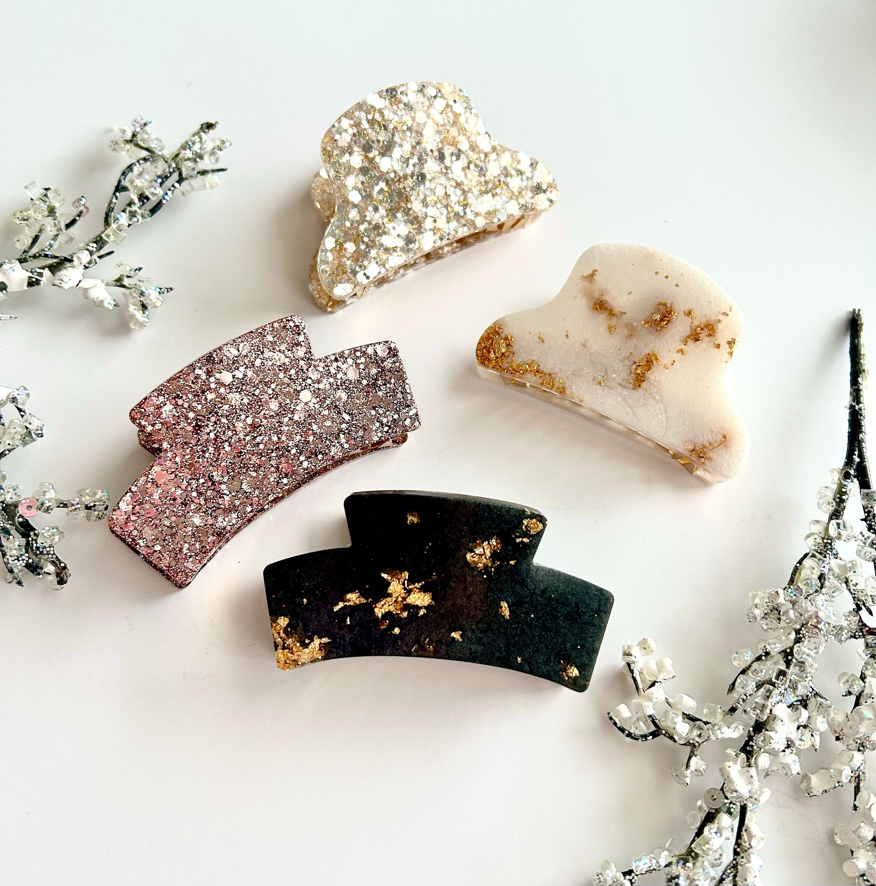 Neutral Claw Clips, High Quality Claw Clips, Christmas Gift, Sparkly ...